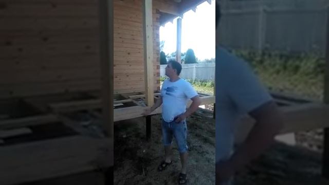 Дом из проф.бруса 140х140мм размером 9х12м, построенный в Нарофоминском р-не в июне 2020