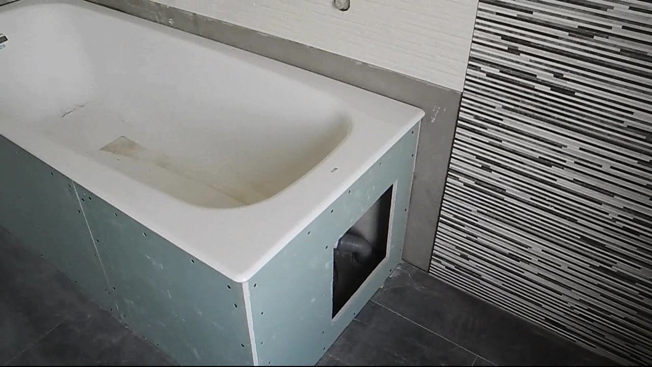 Как из плитки, своими руками сделать экран под ванну