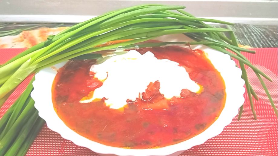 Постный борщ