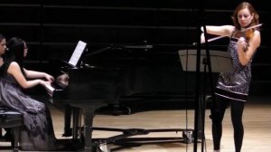 Mendelssohn violin sonata f minor, 2nd mvt, Qiu Luan Feng and Amelie Langlois