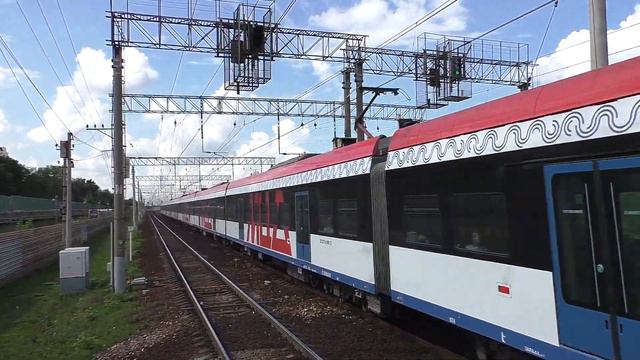 Эл.-поезд ЭГЭ2Тв-009 "Иволга 3.0" (аренда ЦППК) пригородный поезд №7401/7402 Зеленоград - Ипподром.
