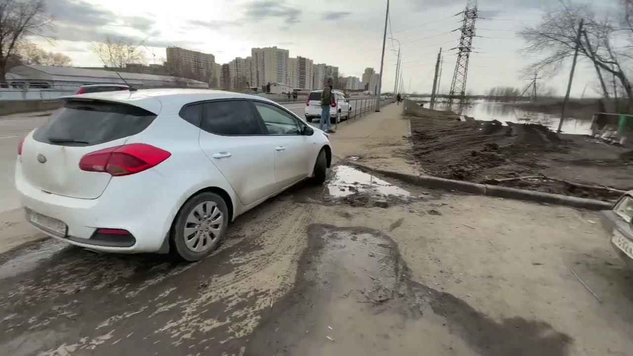 Паводок в Оренбурге, время 9:00. 12 апреля 2024 г.