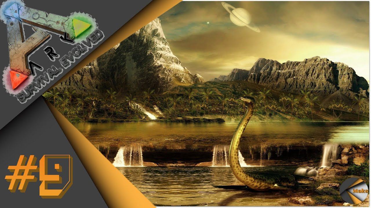 ARK Survival Evolved - Рагнарек #9 - Первое выживание с динозаврами. Приручение Гигантозавра.