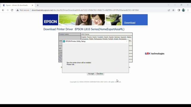 Epson L810 Printer Driver Download & Installation In Windows 10 ll മലയാളം - смотреть видео ...