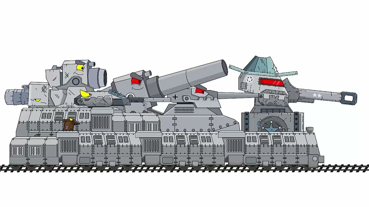 Как нарисовать Танк Гибрид Бронепоезд - Мультик про танки смотреть ...