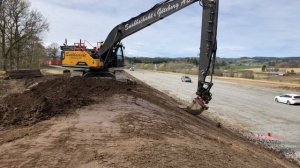 Skilled driver with Volvo excavator