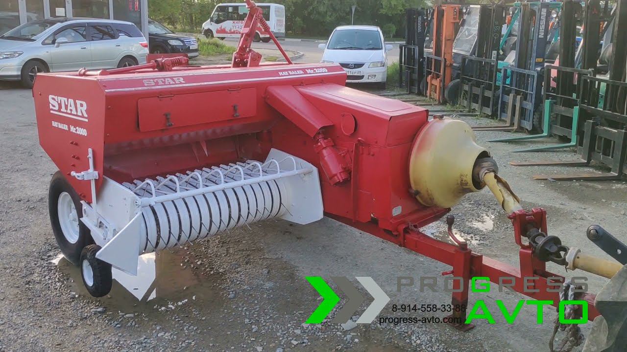 Видео тюкового пресс-подборщика Star Mr.2000 за 310 000 руб. в наличии в "PROGRESS-AVTO"