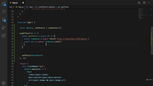 2. Use an Async function in useEffect to load data