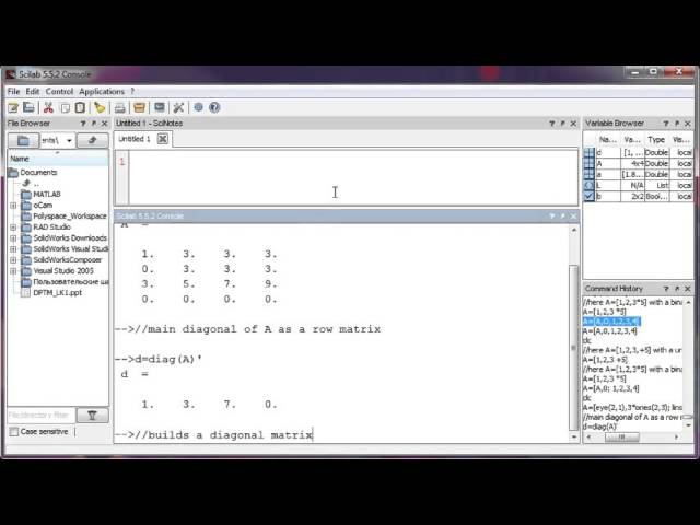 Matrix Construction and Manipulation - 2