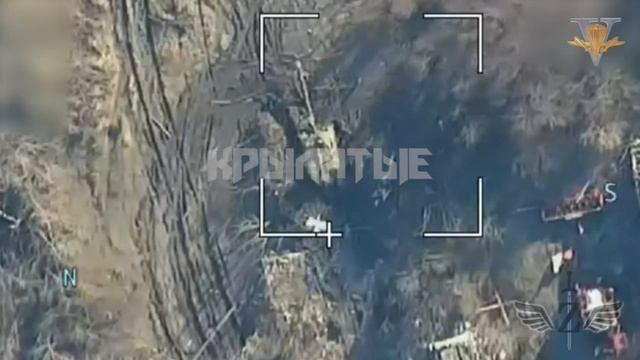 Ланцет уничтожает немецкую САУ "PzH 2000" - Машина полностью выгорела.