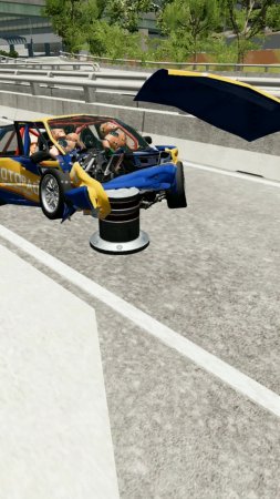 Cars vs Bollards #5.3 #shorts #beamng #beamng_drive #beamng_drive_mods #beamng_mod #beamng_crashes