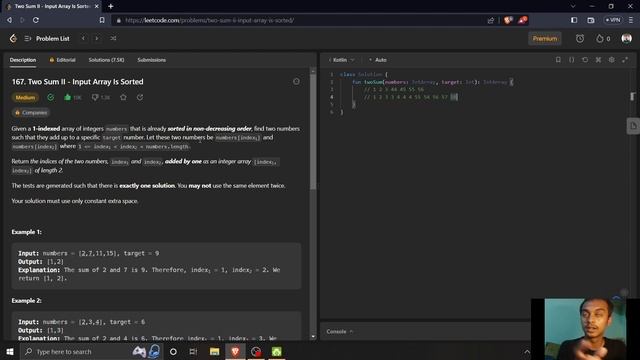 Leetcode | Two Sum II - Input Array Is Sorted | Medium | Kotlin | Gopal ...