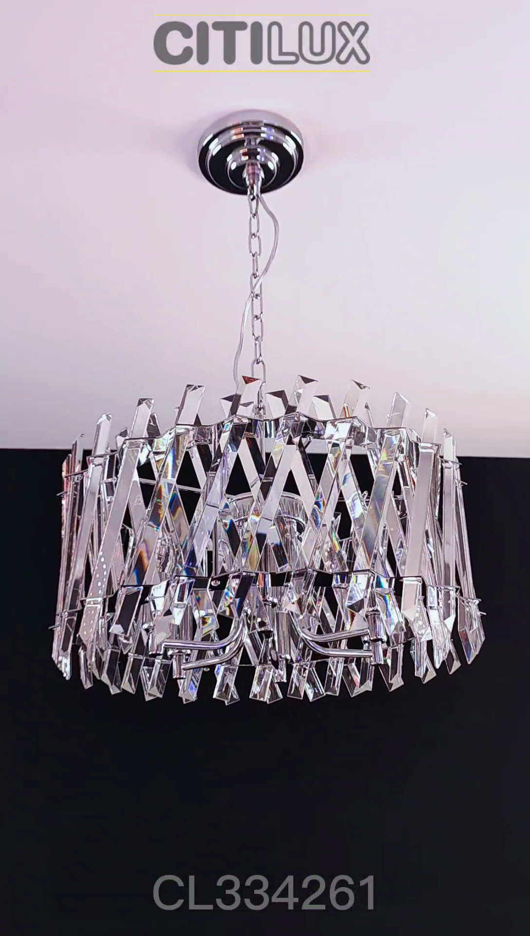 Citilux Ингвар CL334261 Подвесная хрустальная люстра