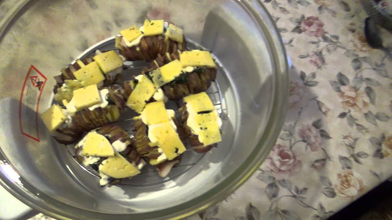 Картошка с салом(беконом) в аэрогриле.