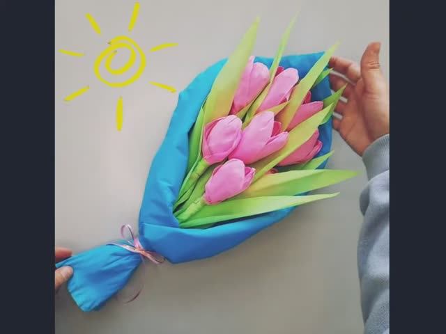 Мастер-класс "Букет для мамы"