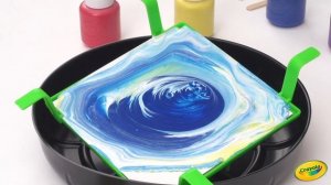 Crayola Paint Pour Art Set, Paint Pouring Tutorial || Crayola Product Demo