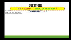 2° y 3° básico simple past auxiliary did/didn't III unidad