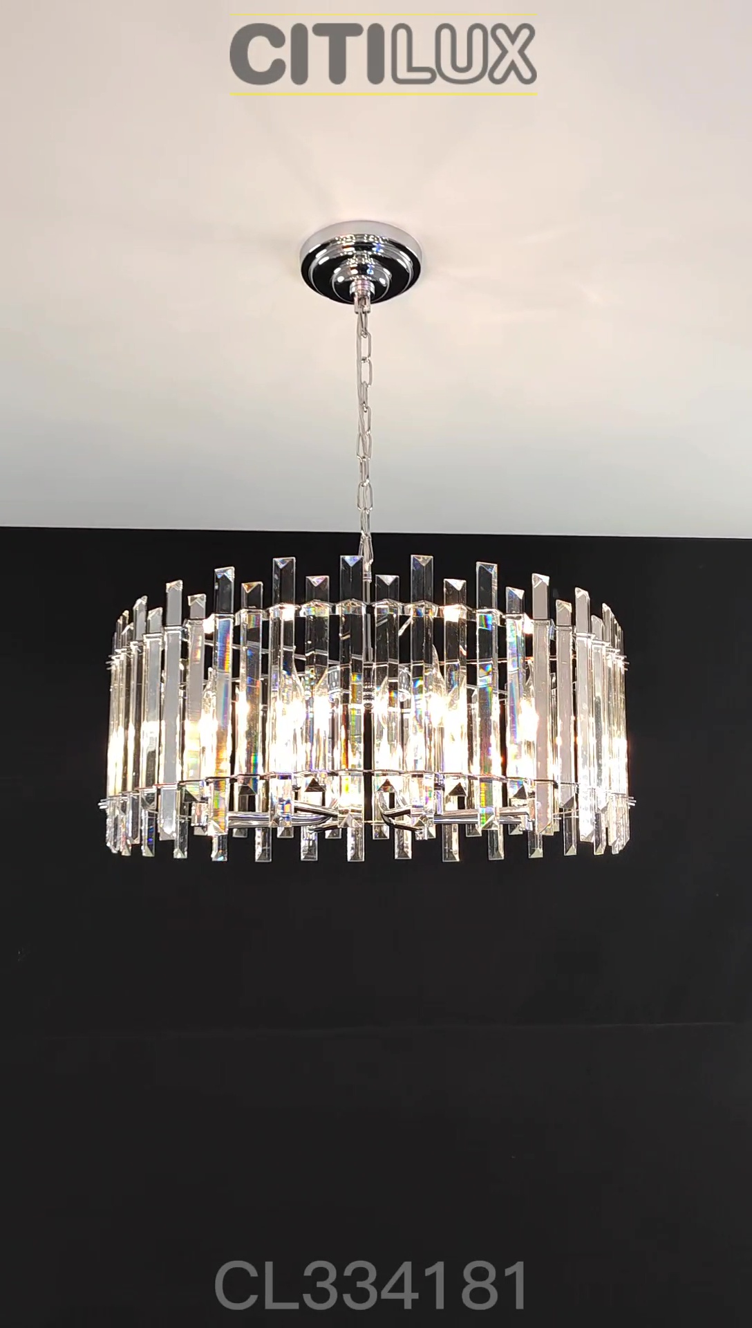 Citilux Ингвар CL334181 Люстра хрустальная подвесная