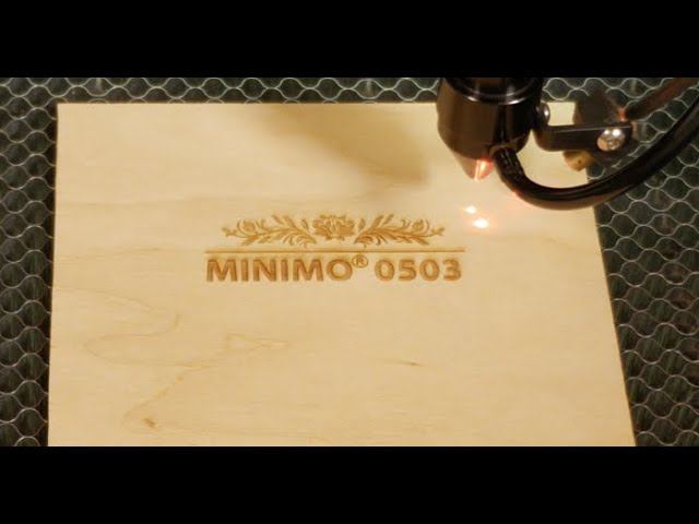 Демонстрация работы лазерного станка по фанере Minimo 0503 LC50