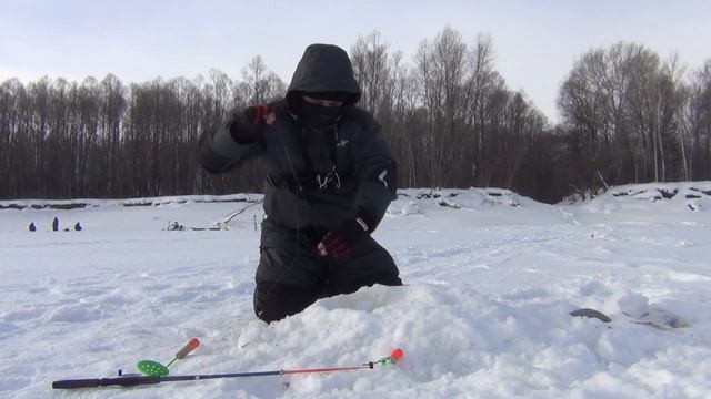 Нашли рыбу и одним комбайном набили МЕШОК..mp4