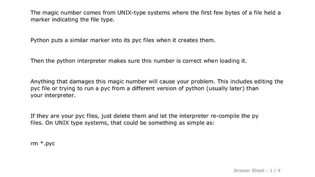PYTHON : What's the bad magic number error | – смотреть онлайн видео от Технологии ботов в ...