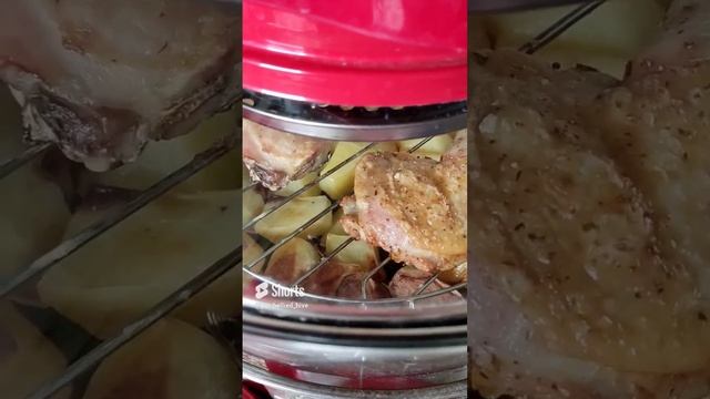 Аэрогриль. Готовим без масла! Курочка с картошкой #Aerogrill