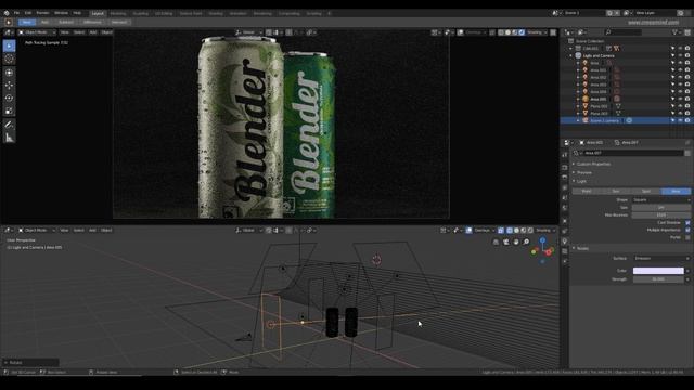 CGI для рекламы продукции в Blender - Часть 02. Настройка сцены. Освещение. Анимация