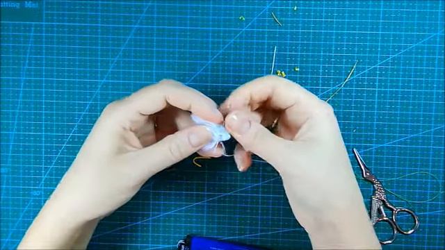 МК подснежник из лент-078