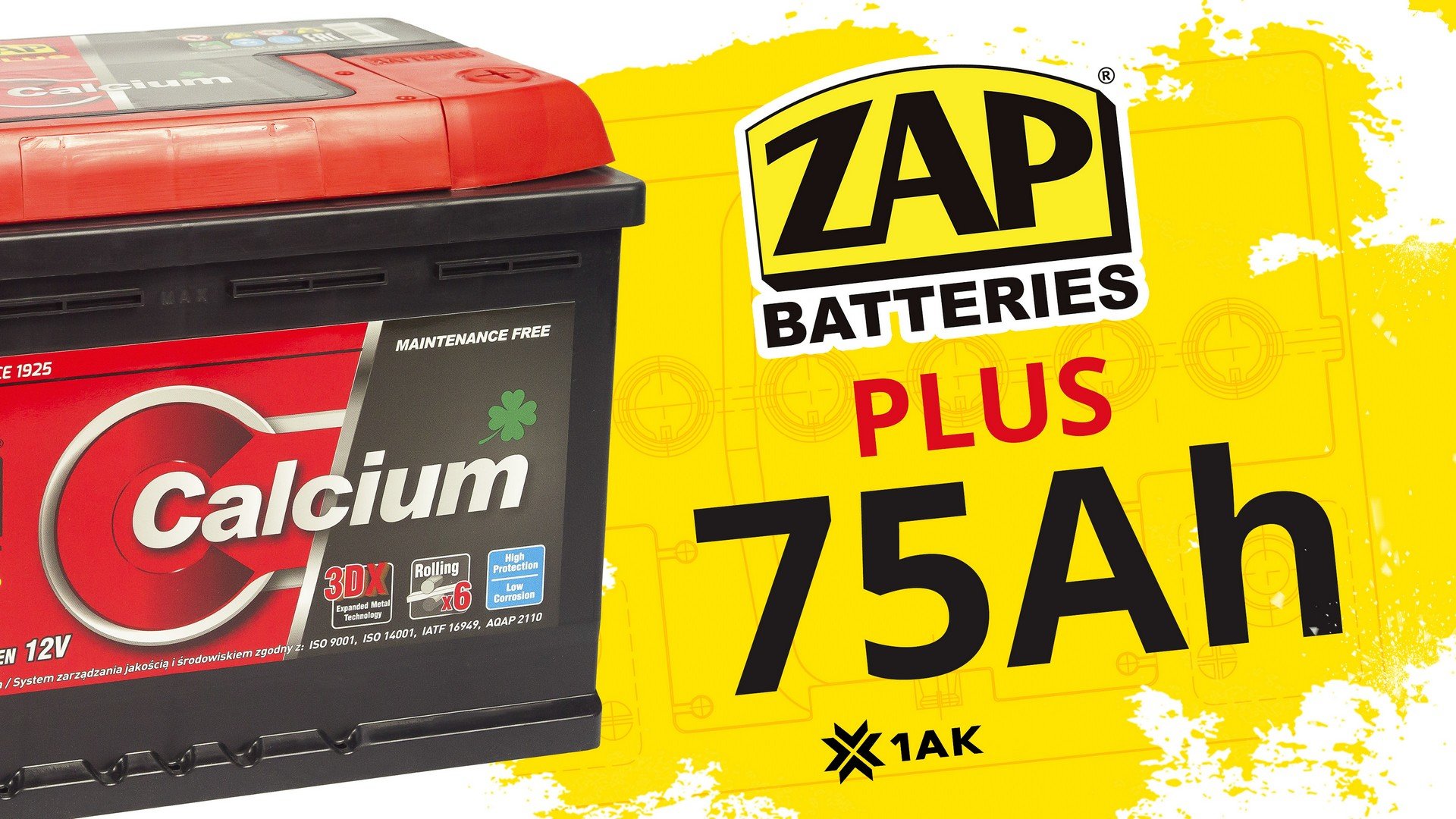 Zap Plus (75 A/h), 720A R+: технические характеристики аккумулятора