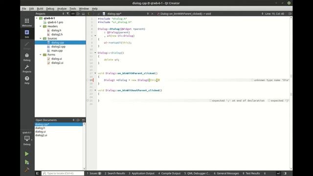 Showing Dialogs - Udemy Preview - Qt Widgets for Beginners – смотреть онлайн видео от Создание ...