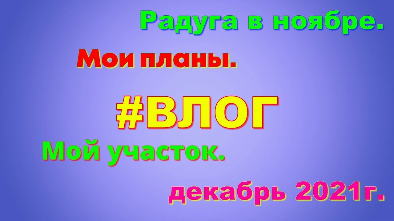 Влог. Мой земельный участок. Придомовая территория. Радуга. Планы. 12.12.2021г.