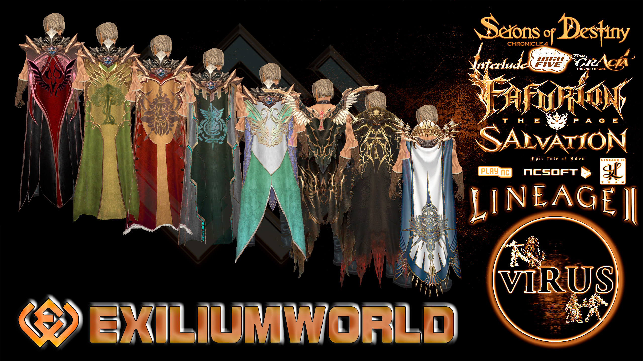 Set of Cloaks 02 for LINEAGE II-FAFURION server www.ExiliumWorld.Com ◄√i®uS►
