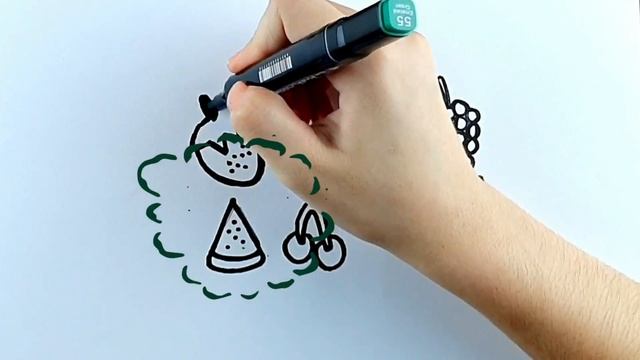 Drawing fruits for children / Рисование фруктов для детей / Bolalar ...