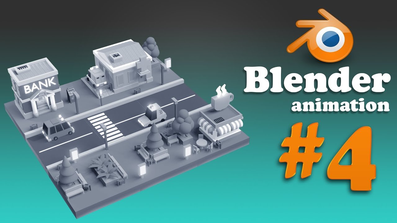 #4  Лоу поли моделирование игровых элементов локаций для игр. blender - low poly building modeling