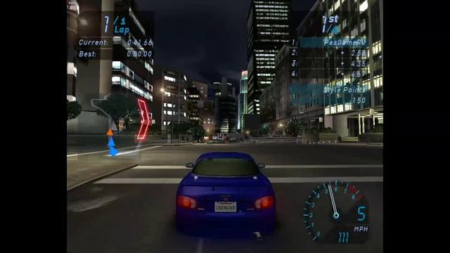 NFS Underground - Гонка 5 - Sprint - Liberty Gardens (без комментариев)