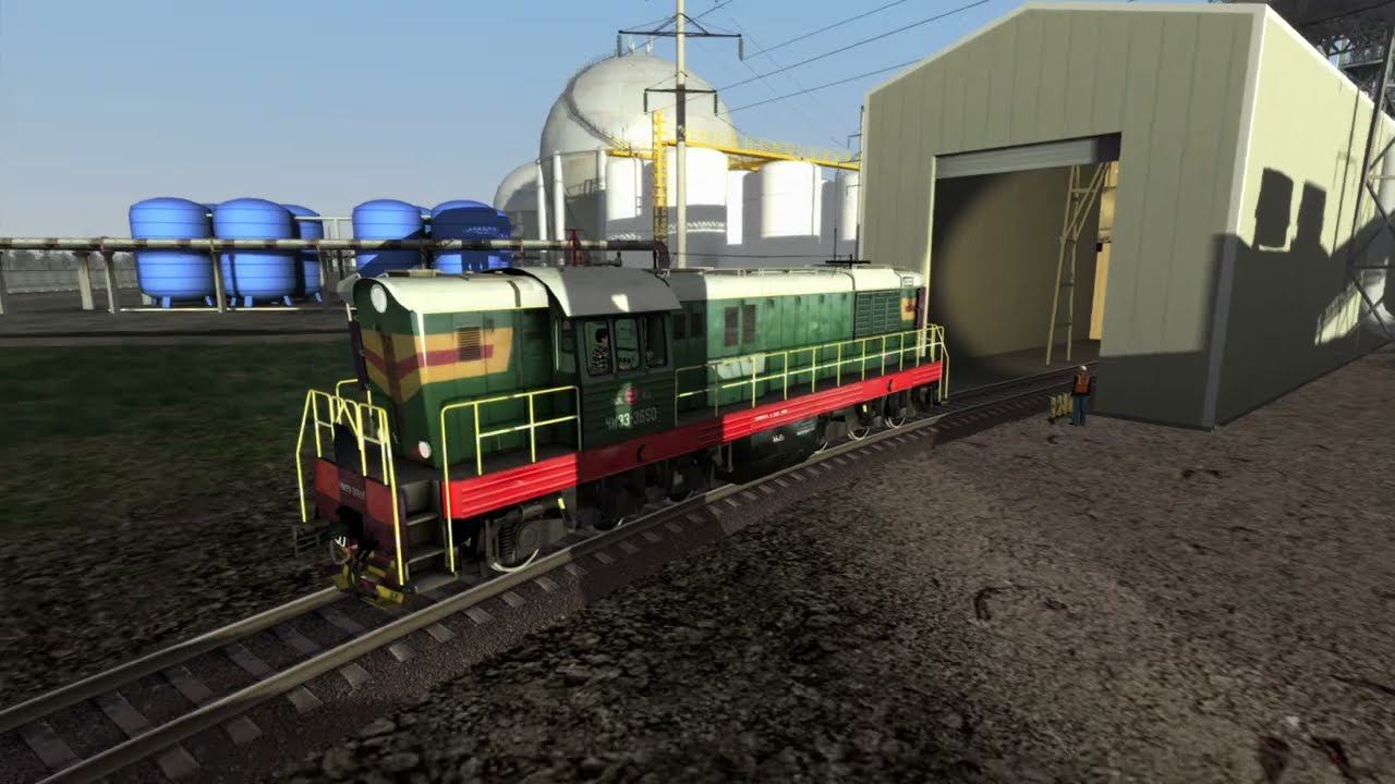 Train simulator classic ЧМЭ-3 маневры Новомосковск