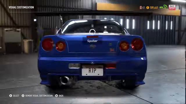 NFS PAYBACK Paul walkers R34 skyline customization air suspension ...