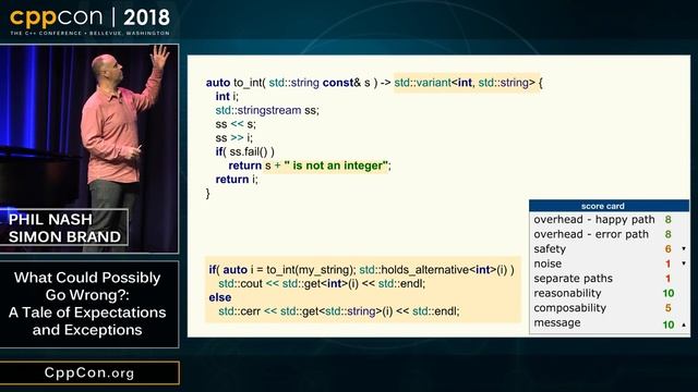 CppCon 2018_  Brand & Nash “What Could Possibly Go Wrong__ A Tale of Expectations and Exceptions”