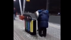 Москва, МЦК. Сбор мусора 