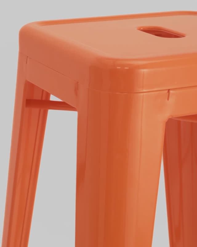 Стул барный TOLIX. Барный табурет с широким удобным сиденьем без спинки