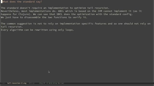 Tail Recursion With Common Lisp, Do or Don't