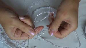 Лоза-венок из проволоки и бусин.Украшение в причёску ручной работы. DIY: handmade hair vine