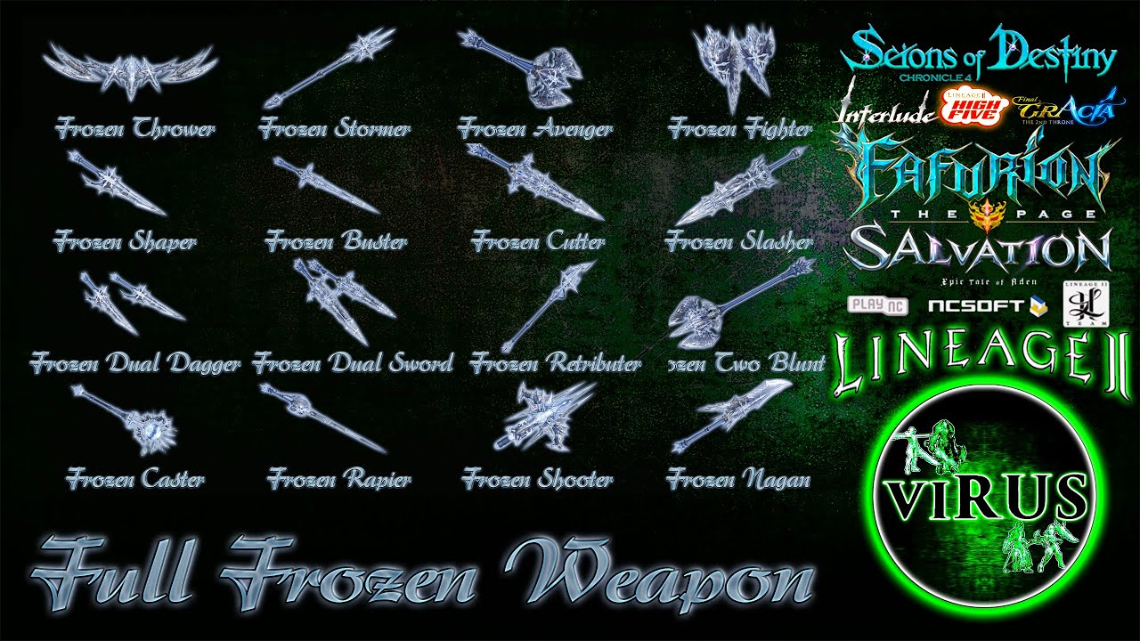 Full Set of Frozen Weapons. LINEAGE II - Prelude Of War. Any Chronicles ◄√i®uS►