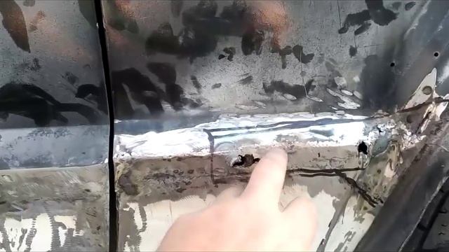 Заделка дыр на дверях Джипа