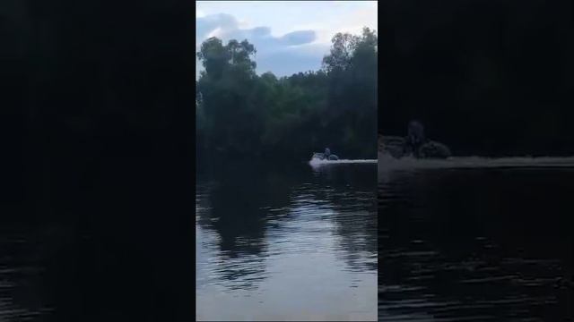 Мотор на ПВХ  река ловать прёт как надо