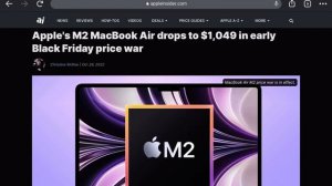 Macbook air m2 price drop black friday