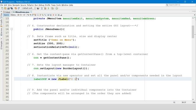 JMenuBar, JMenu and JMenuItem | OOP | GUI in Java | NetBeans | Filipino ...
