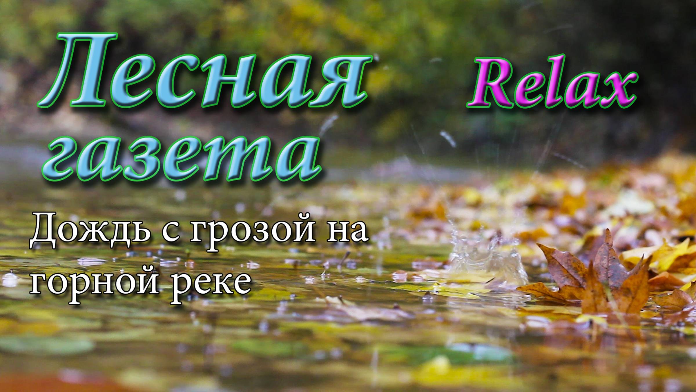 Дождь на горной реке с громом для сна, медитации, учёбы.