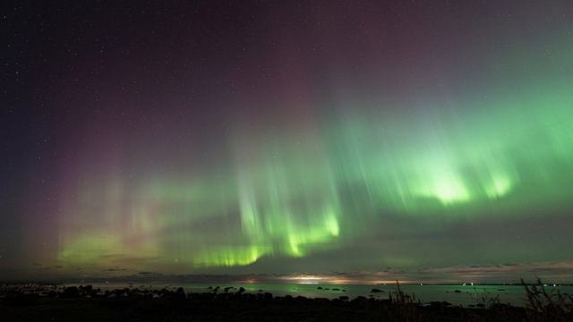 Северное сияние 18.09.2023 Шепелевский маяк, 4k