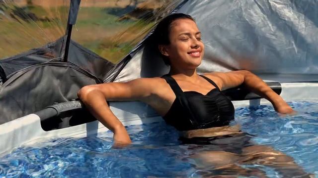 Power Steel 13' x 42_ Above Ground Pool Set with Canopy